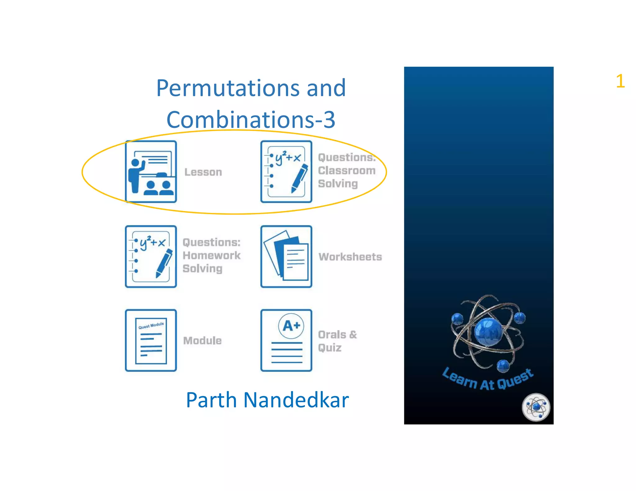 Permutations And Combinations Iit Jeeolympiad Lecture 3 Pdf