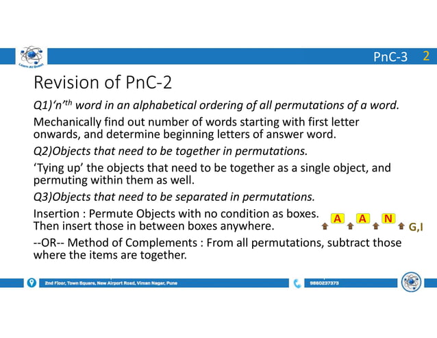 Permutations and Combinations IIT JEE+Olympiad Lecture 3 | PDF