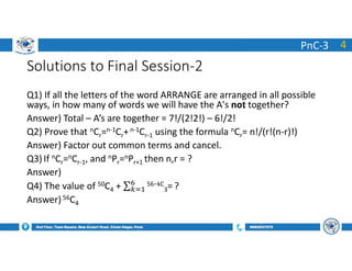 Permutations and Combinations IIT JEE+Olympiad Lecture 3 | PDF