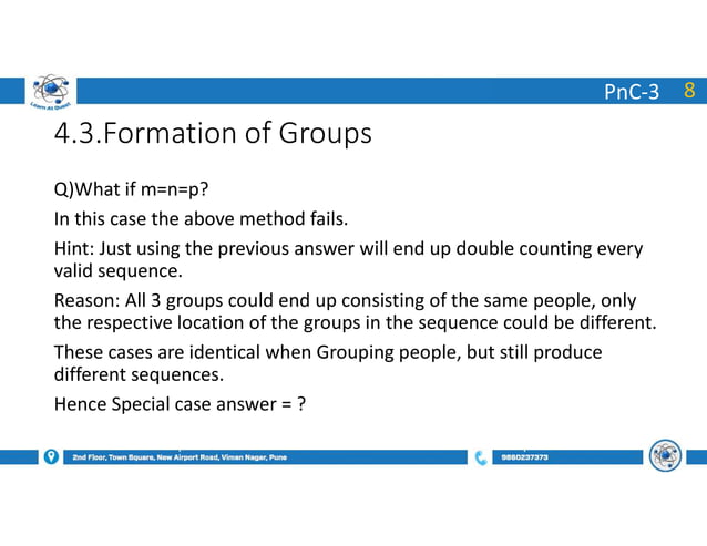Permutations And Combinations Iit Jee Olympiad Lecture 3 Ppt