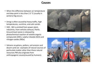 Particulate Matter, Fog, Smoke, Smog in metro cities: How, where, when ...