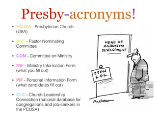 Pnc training (albany presbytery) | PDF