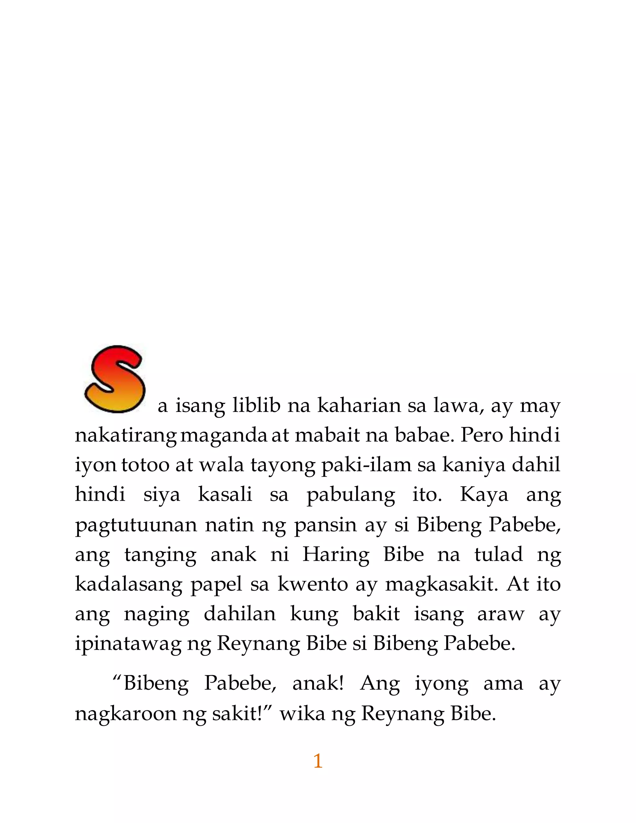 Ang Paglalakbay ni Bibeng Pabebe (Modernong Pabula) | DOCX