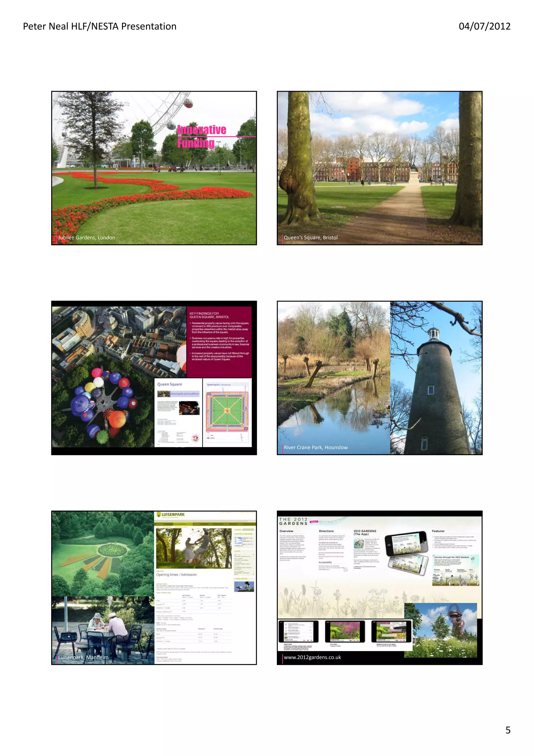 Peter Neal Rethinking Parks presentation | PDF