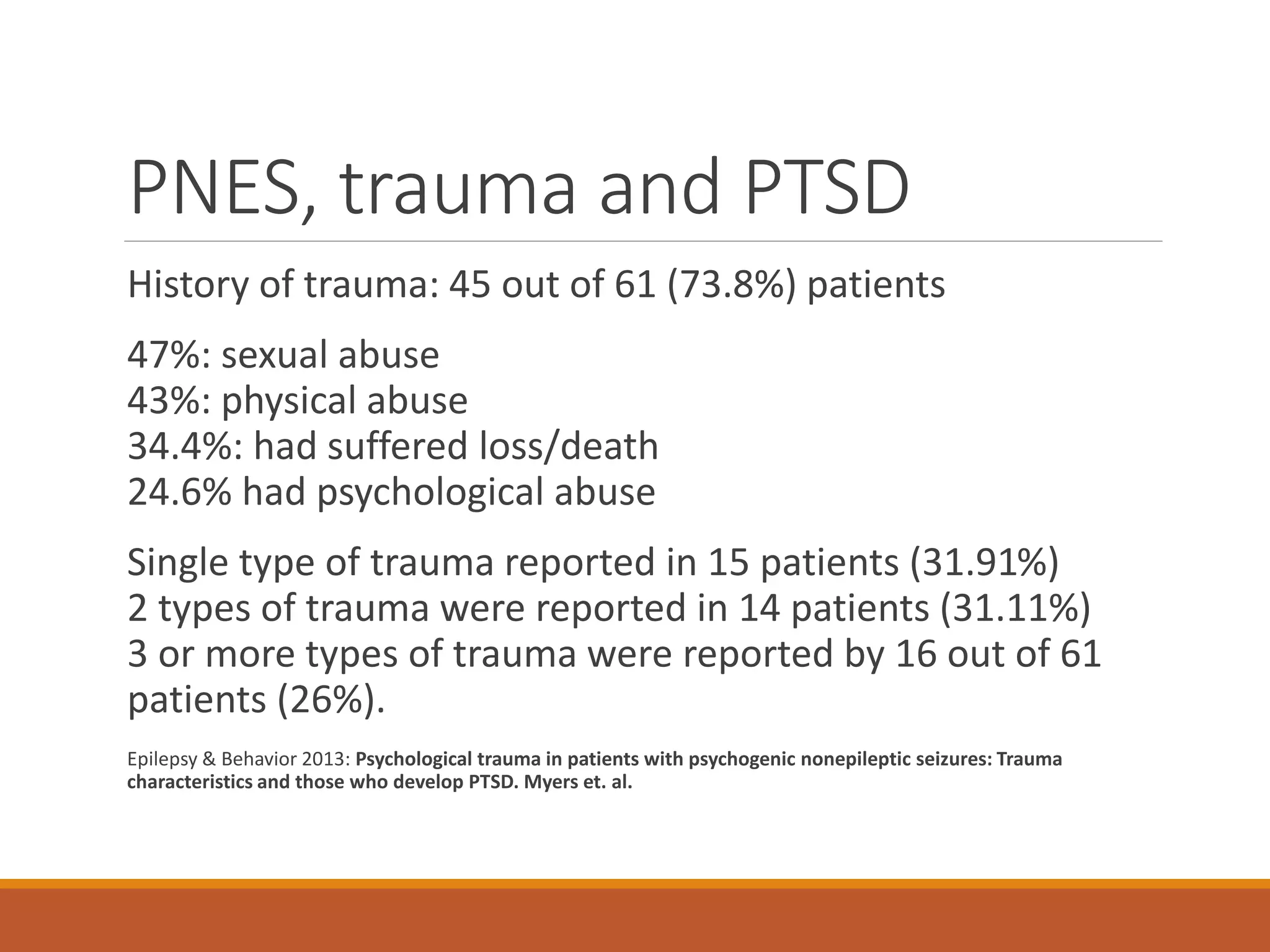 Presentation on treating psychogenic seizures/PTSD with prolonged ...