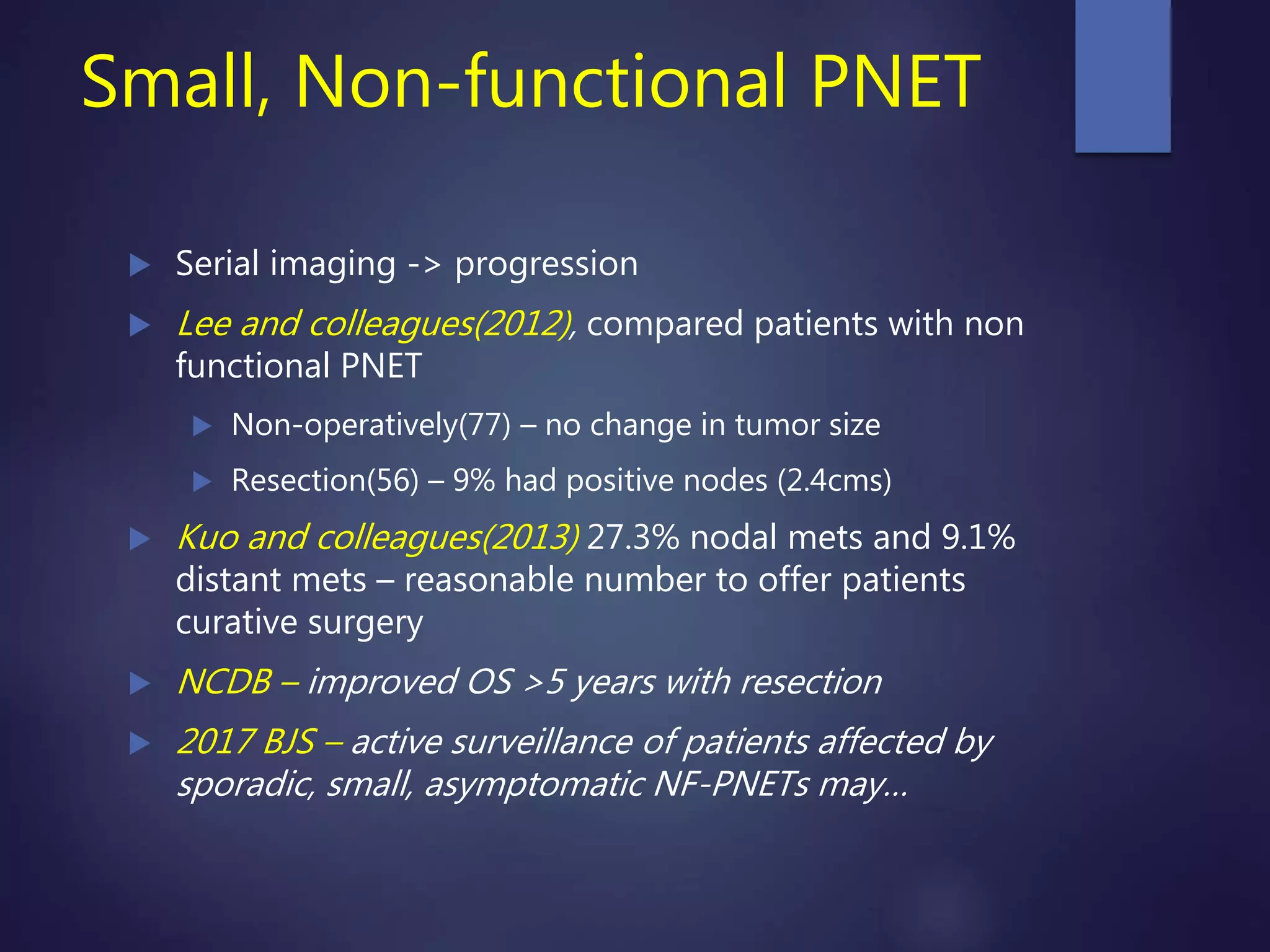 Pancreatic Neuroendocrine Tumors | PPTX