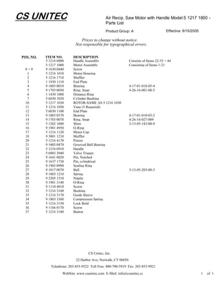 CS Unitec Pneumatic Reciprocating Saw: 5 1217 0020 | PDF