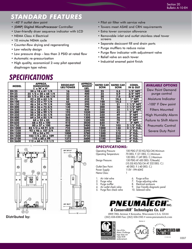 Pneumatech regen dryer_a-10-eh | PDF