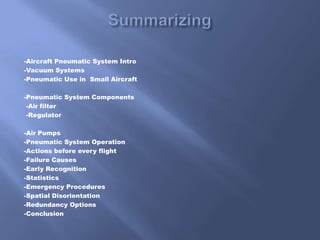 Aviation Pneumatic Systems | PPTX
