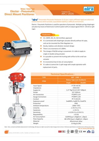 Pneumatic accessories for Valves | PDF
