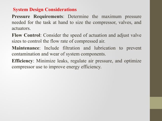 Basics of Pneumatic Actuation System with examples and applications | PPTX