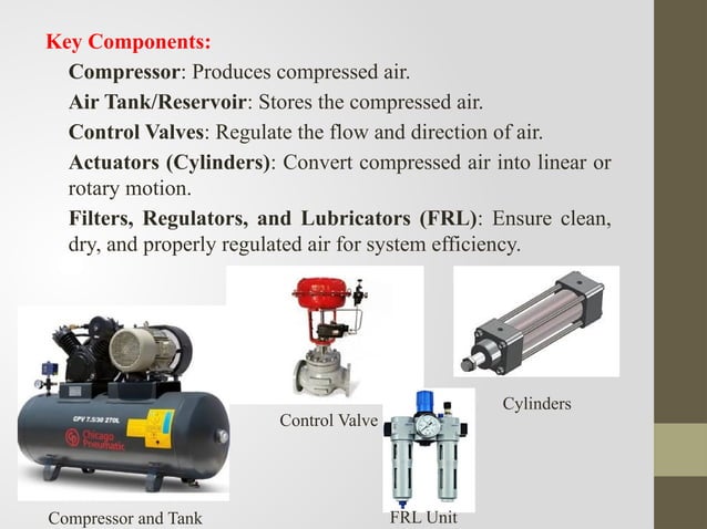 Basics of Pneumatic Actuation System with examples and applications | PPTX