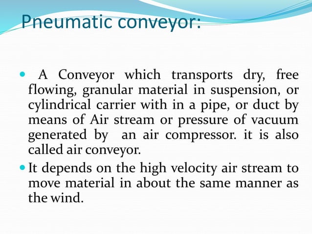 Pneumatic and hydraulic conveying | PPTX | Physics | Science
