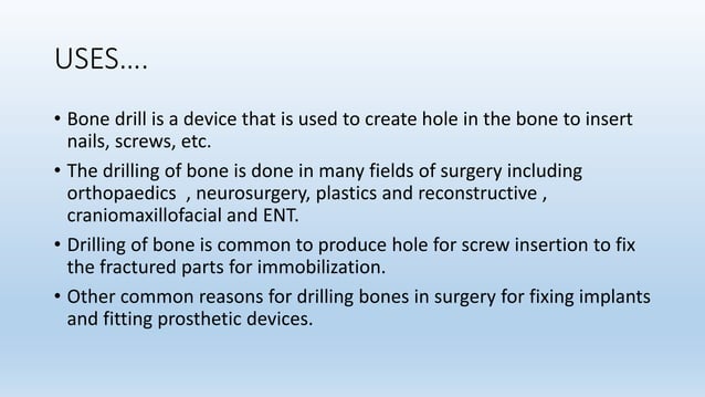 Pneumatic bone drill | PPTX