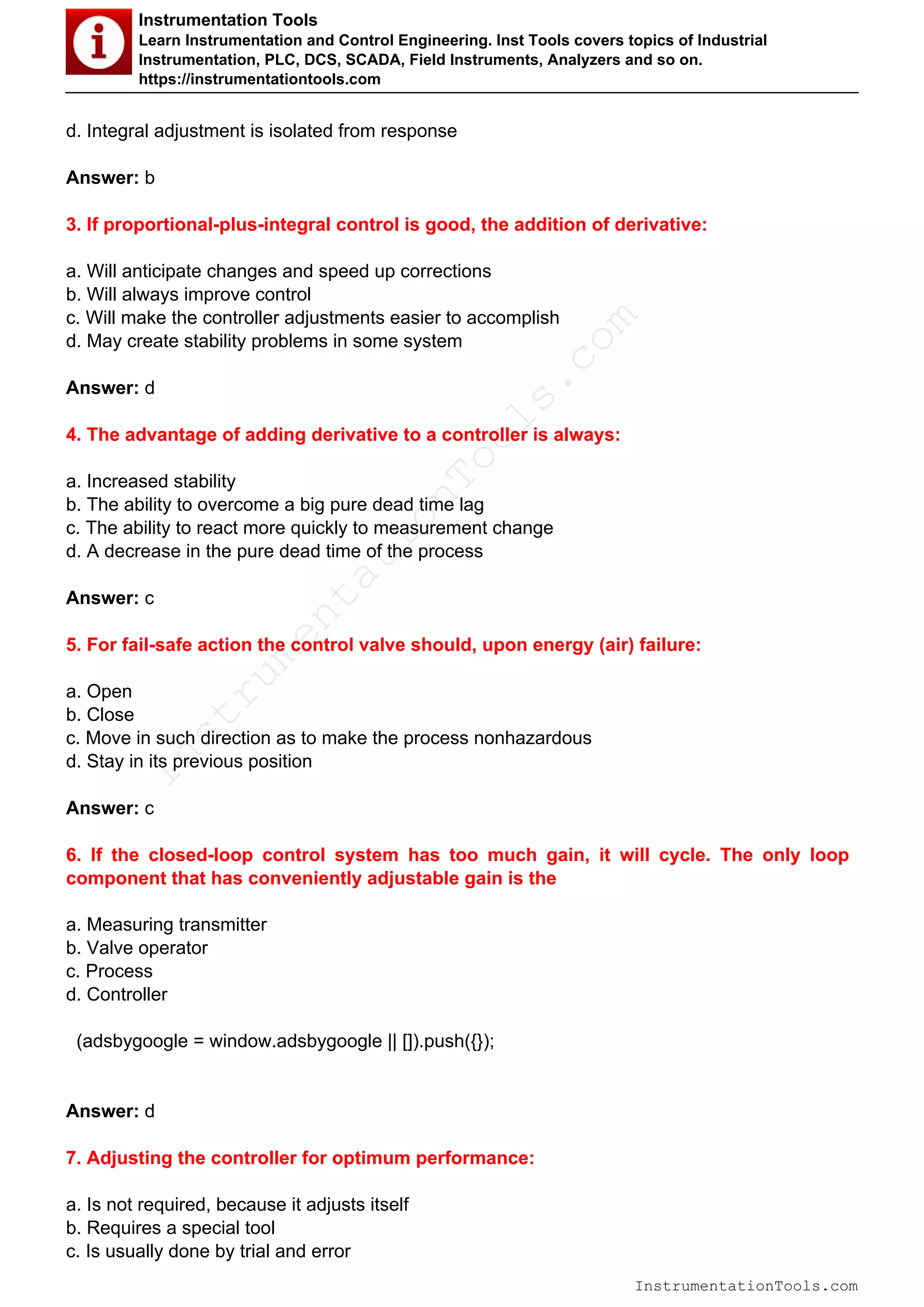 Pneumatic control MCQ | PDF
