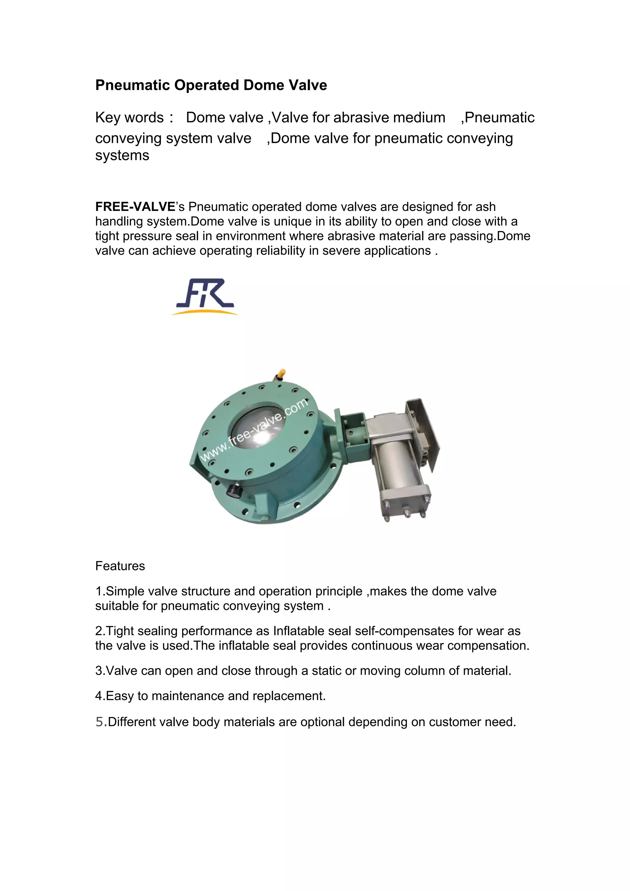 Pneumatic dome valve | PDF