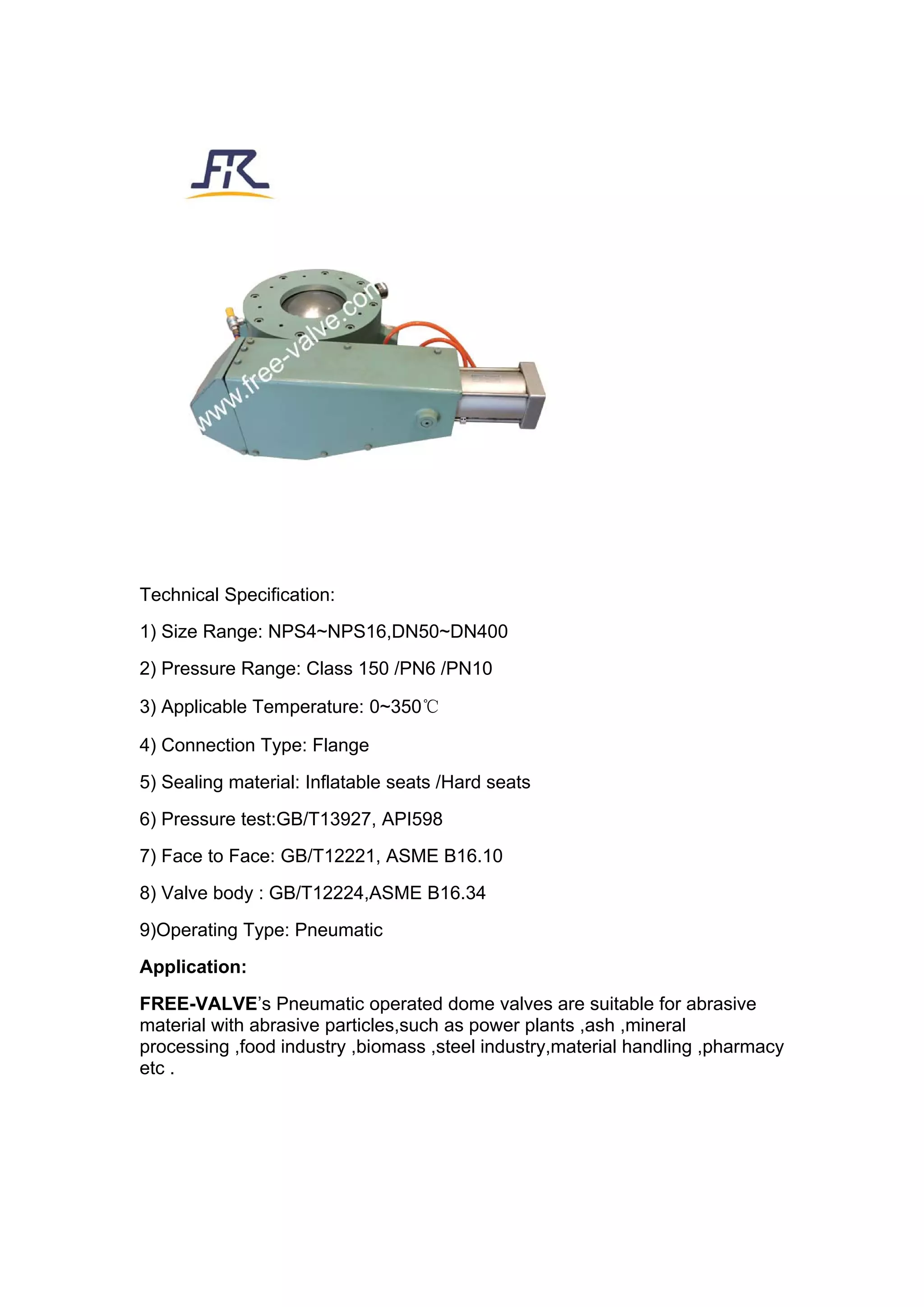 Pneumatic dome valve | PDF