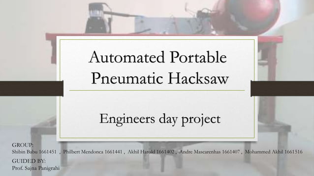 Portable Automatic Pneumatic hacksaw | PPT