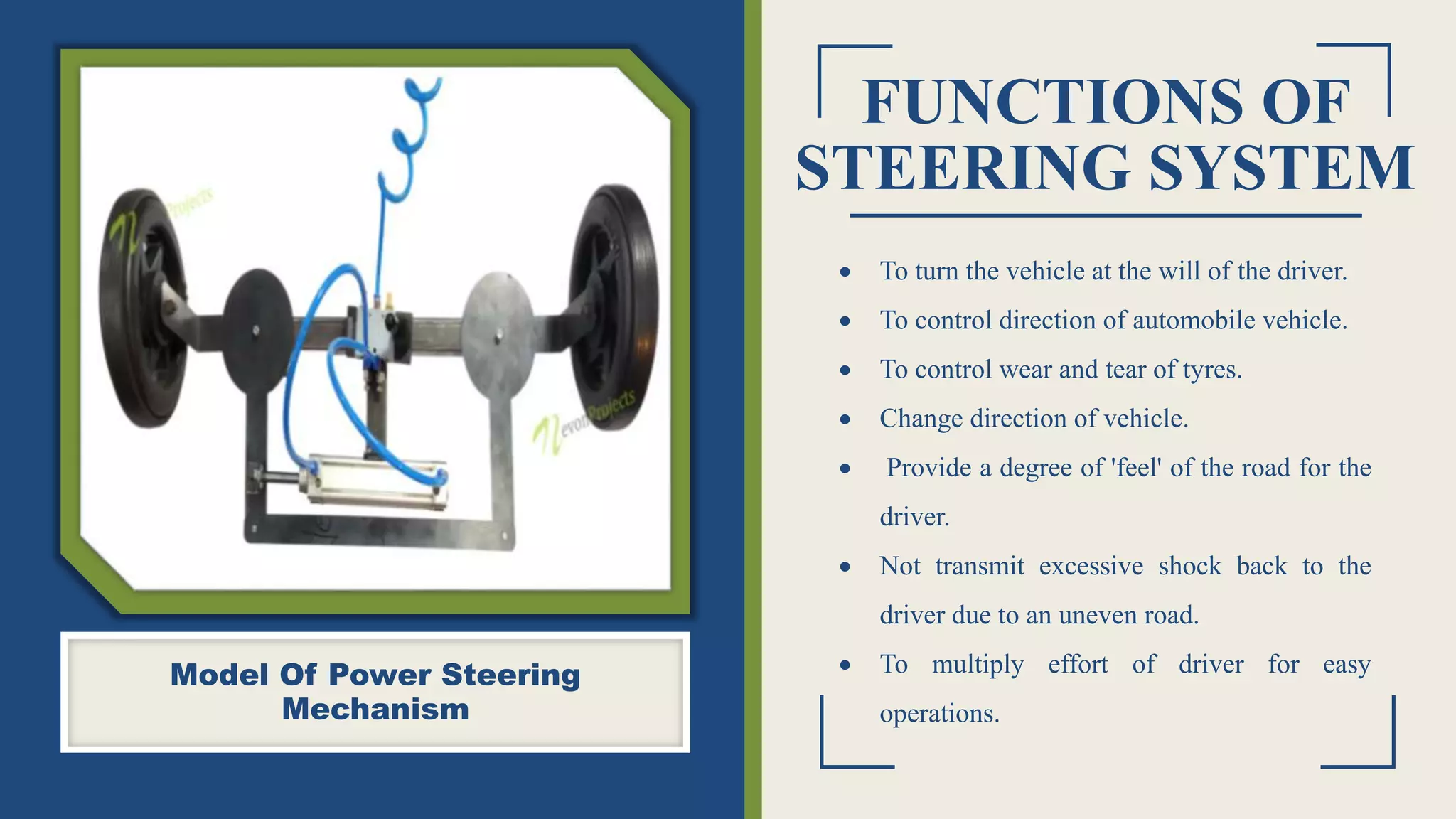 Pneumatic Power Steering: A Review | PPTX