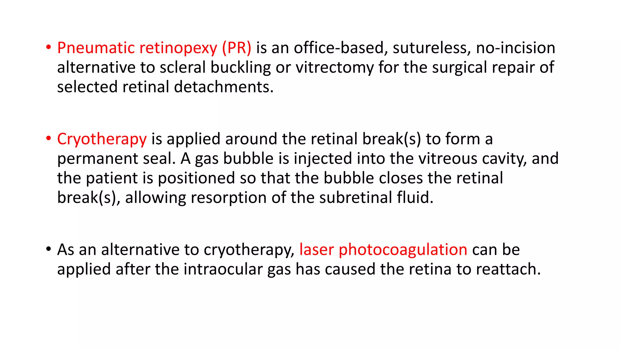 Pneumatic retinopexy | PPTX