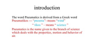 pneumatics and control mechanical enggn | PPTX | Automotive
