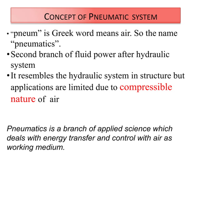 Pneumatics and hydraulics ppt | PPTX | Physics | Science