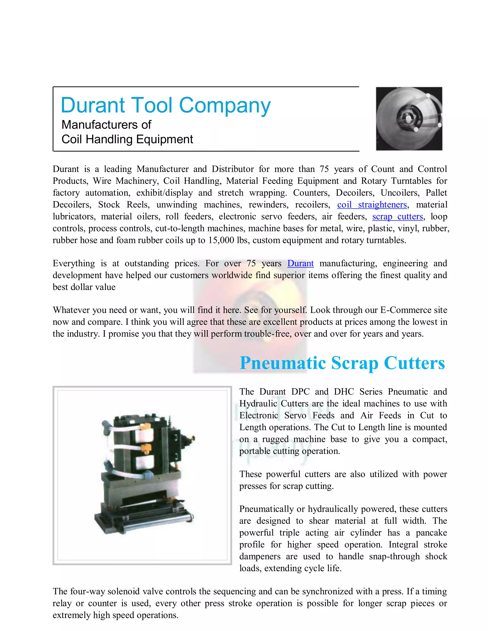 Pneumatic scrap cutters | PDF