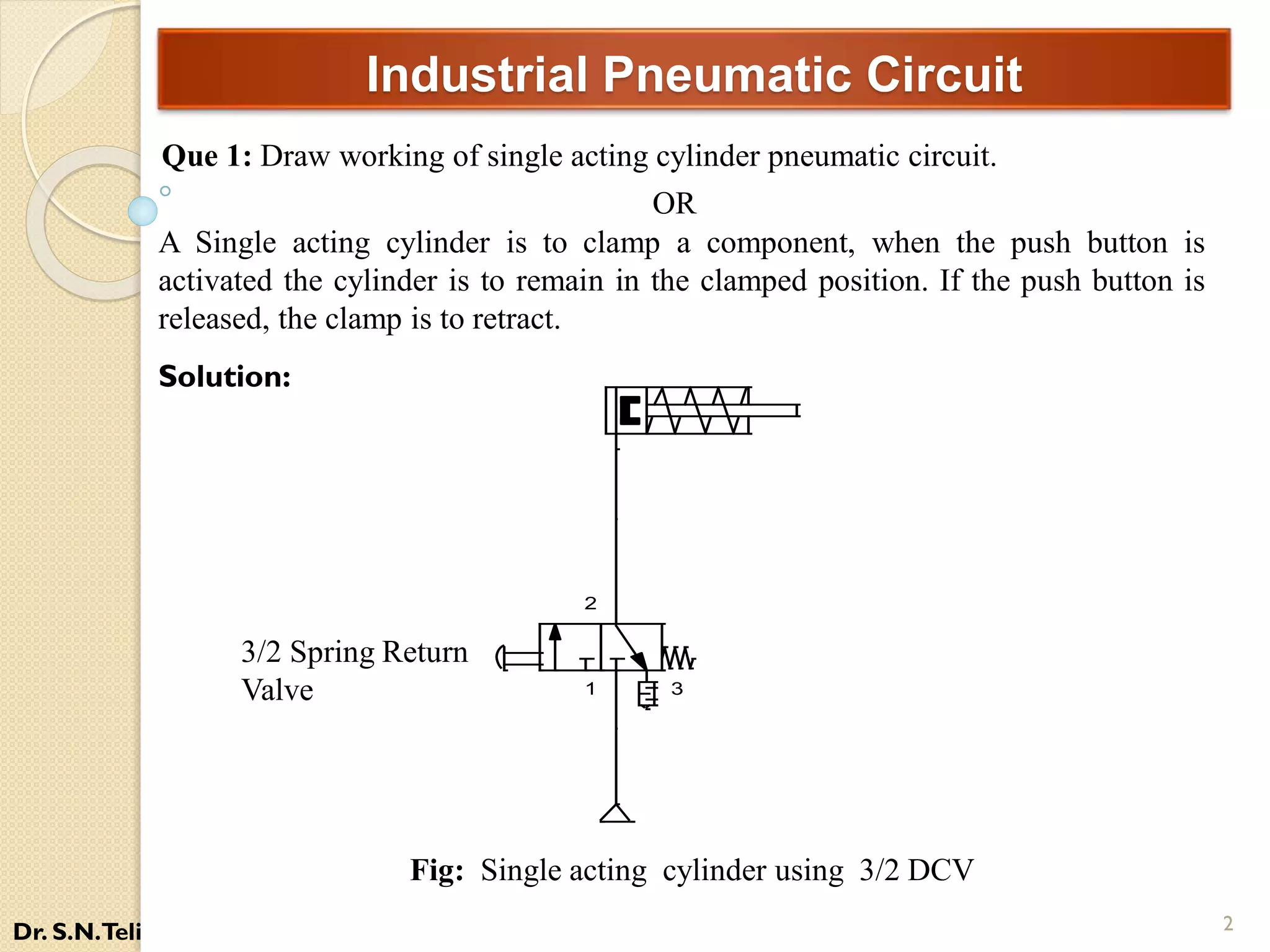 Pneumatic Circuits | PDF