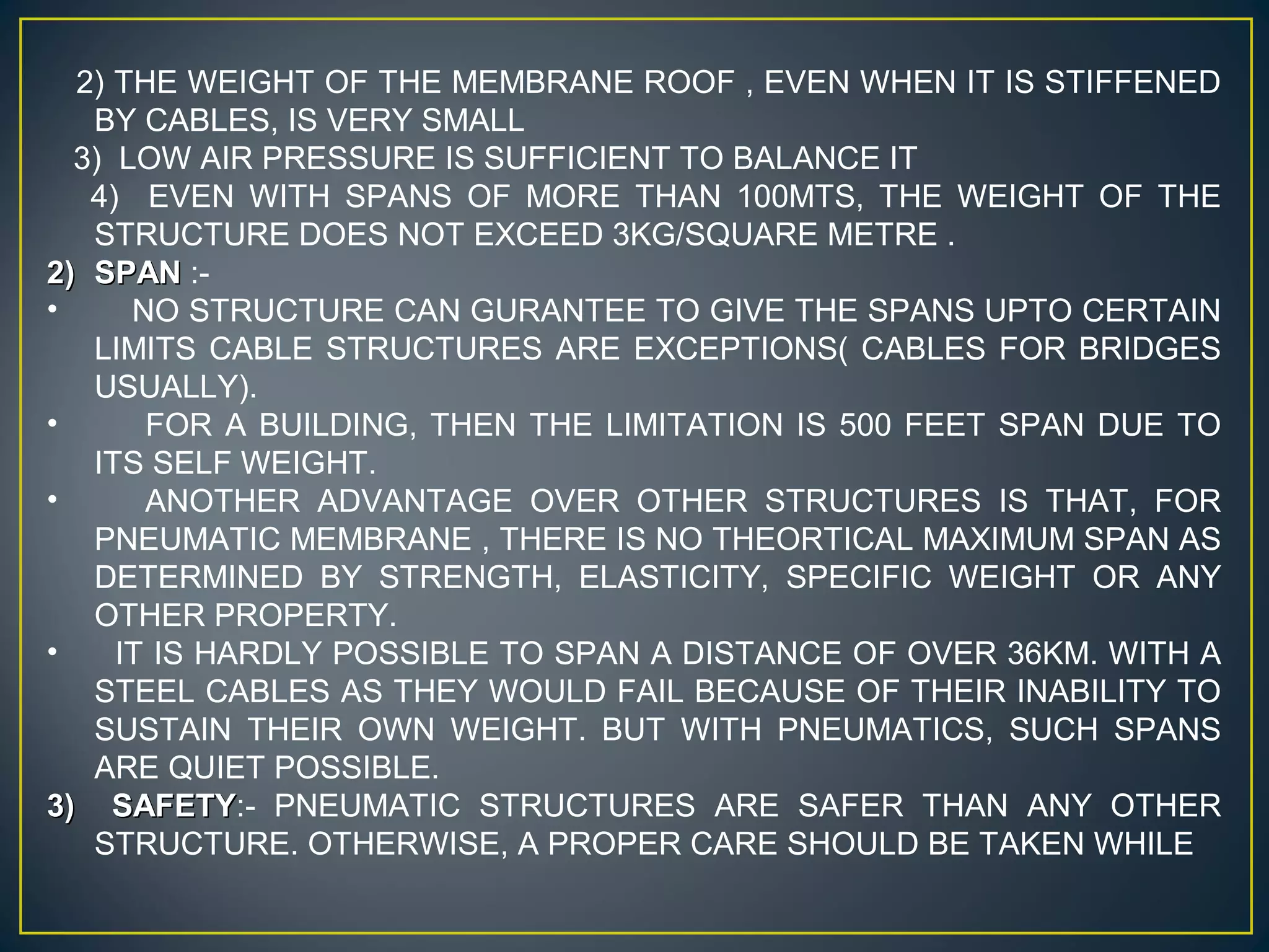 Pneumatic structure - form active structure system | PPT | Physics ...