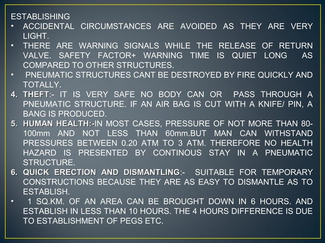 Pneumatic structure - form active structure system | PPT | Physics ...
