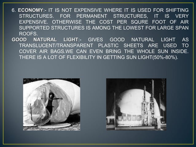 Pneumatic structure - form active structure system | PPT | Physics ...