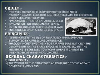 Pneumatic structure - form active structure system | PPT