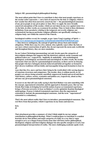 Pneumatological consensus by sylvest | PDF