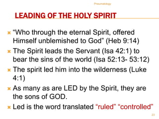 Pneumatology lecture slides | PPTX