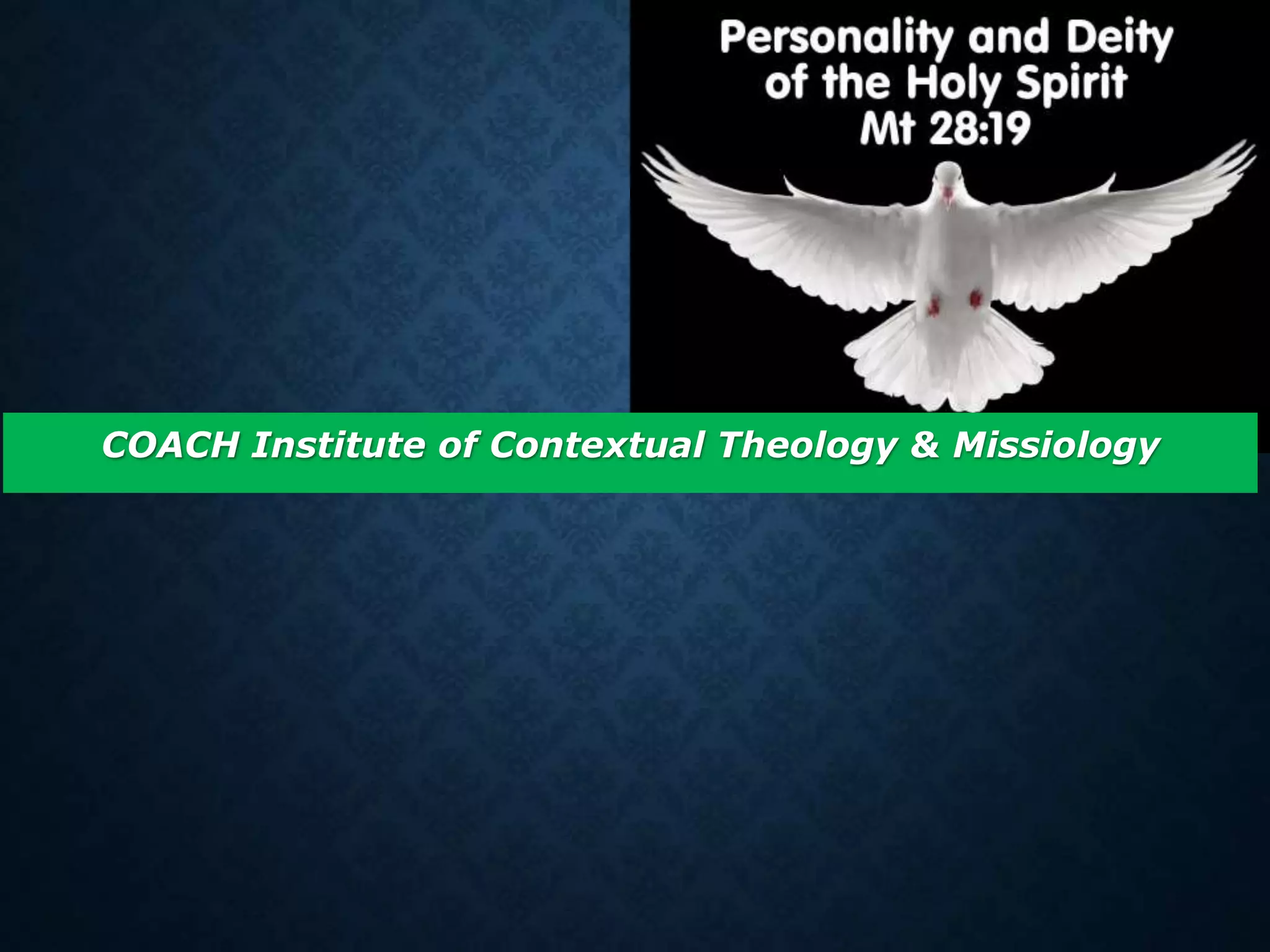 Pneumatology: What Does the Holy Spirit Do? | PPT