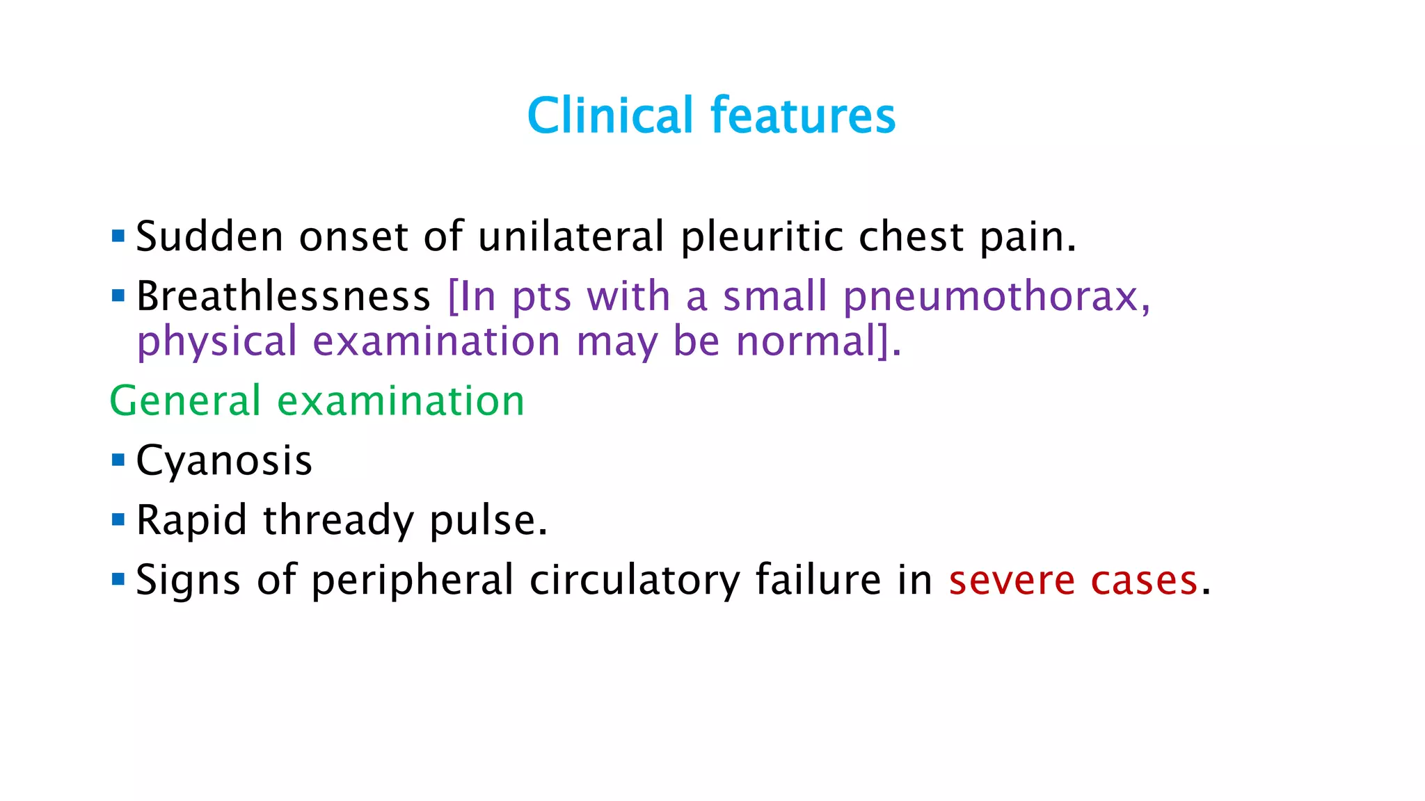 Pneumothorax | PPTX