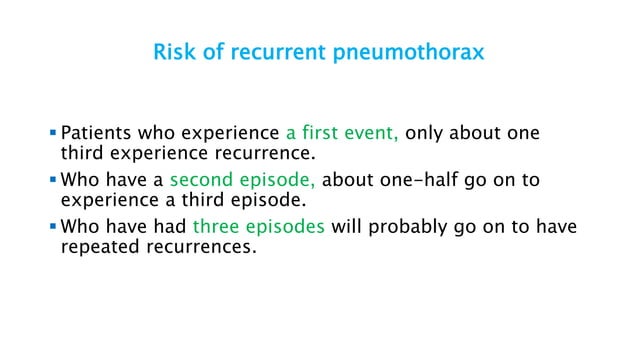Pneumothorax | PPTX | Lung and Respiratory Health | Diseases and Conditions