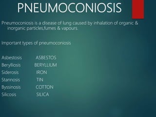 Pneumoconiosis | PPTX