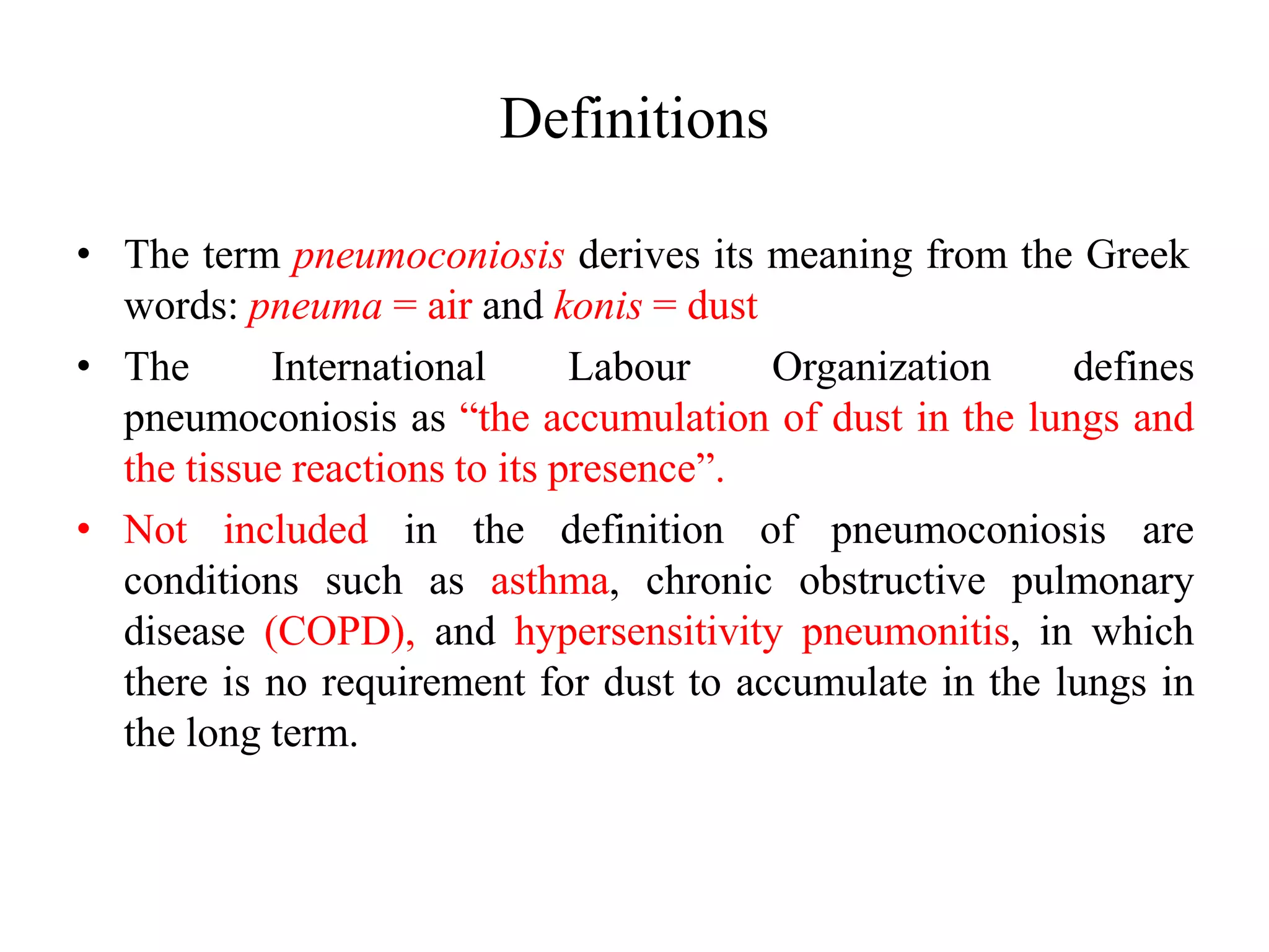 Pneumoconiosis | PPTX