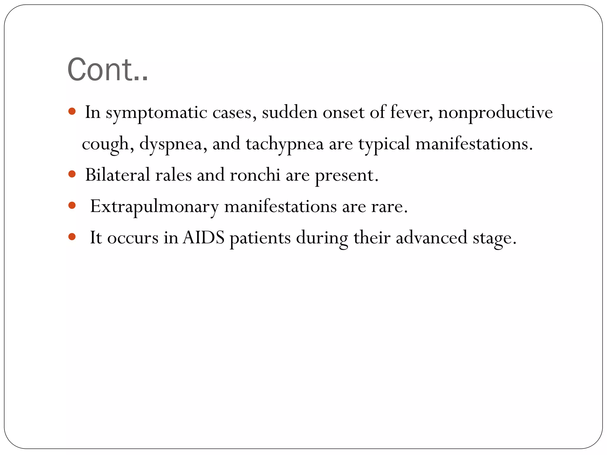 Pneumocystis jirovecii infection | PDF