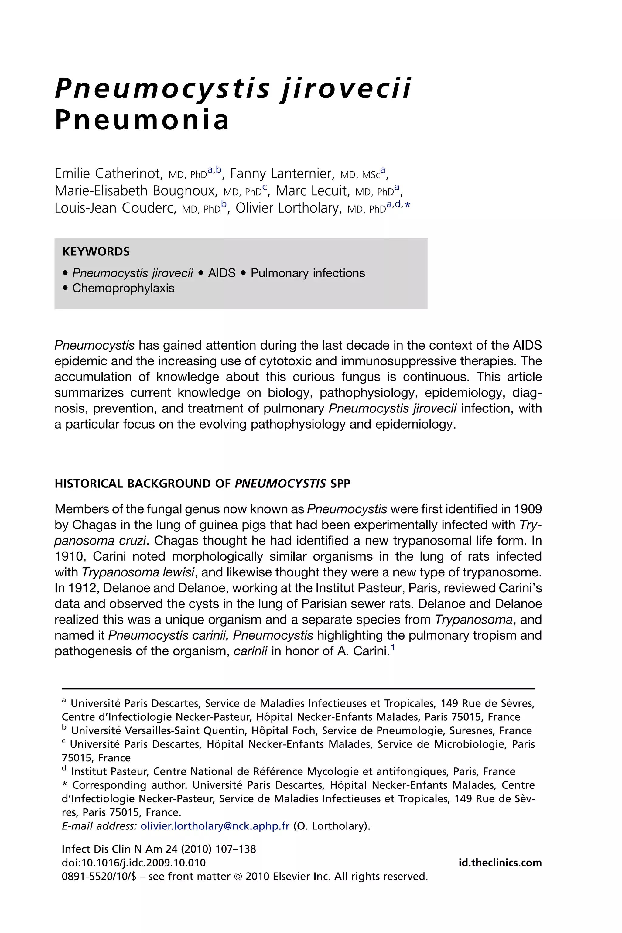 Pneumocystis jirovecii pneumonia | PDF