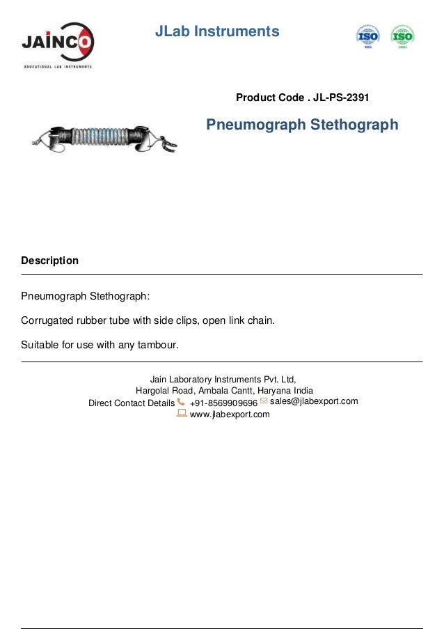 Pneumograph stethograph