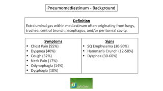 EMGuideWire's Radiology Reading Room: Pneumomediastinum | PPTX | Lung ...