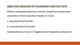 Pneumonectomy Anesthesia pre assessment optimization | PPTX