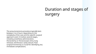 Pneumonectomy Surgery.pptx for physiotherapy students | PPTX