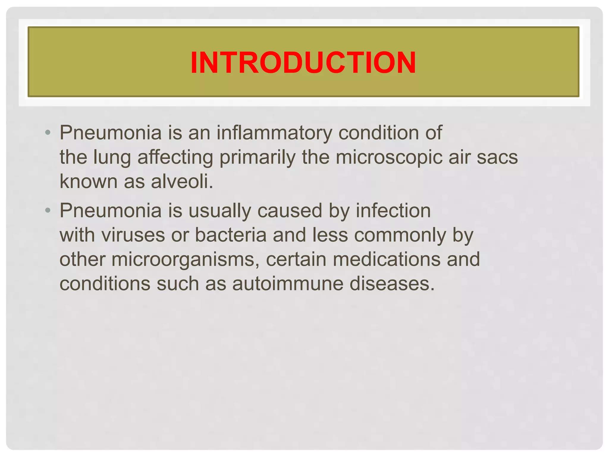Pneumonia | PPTX