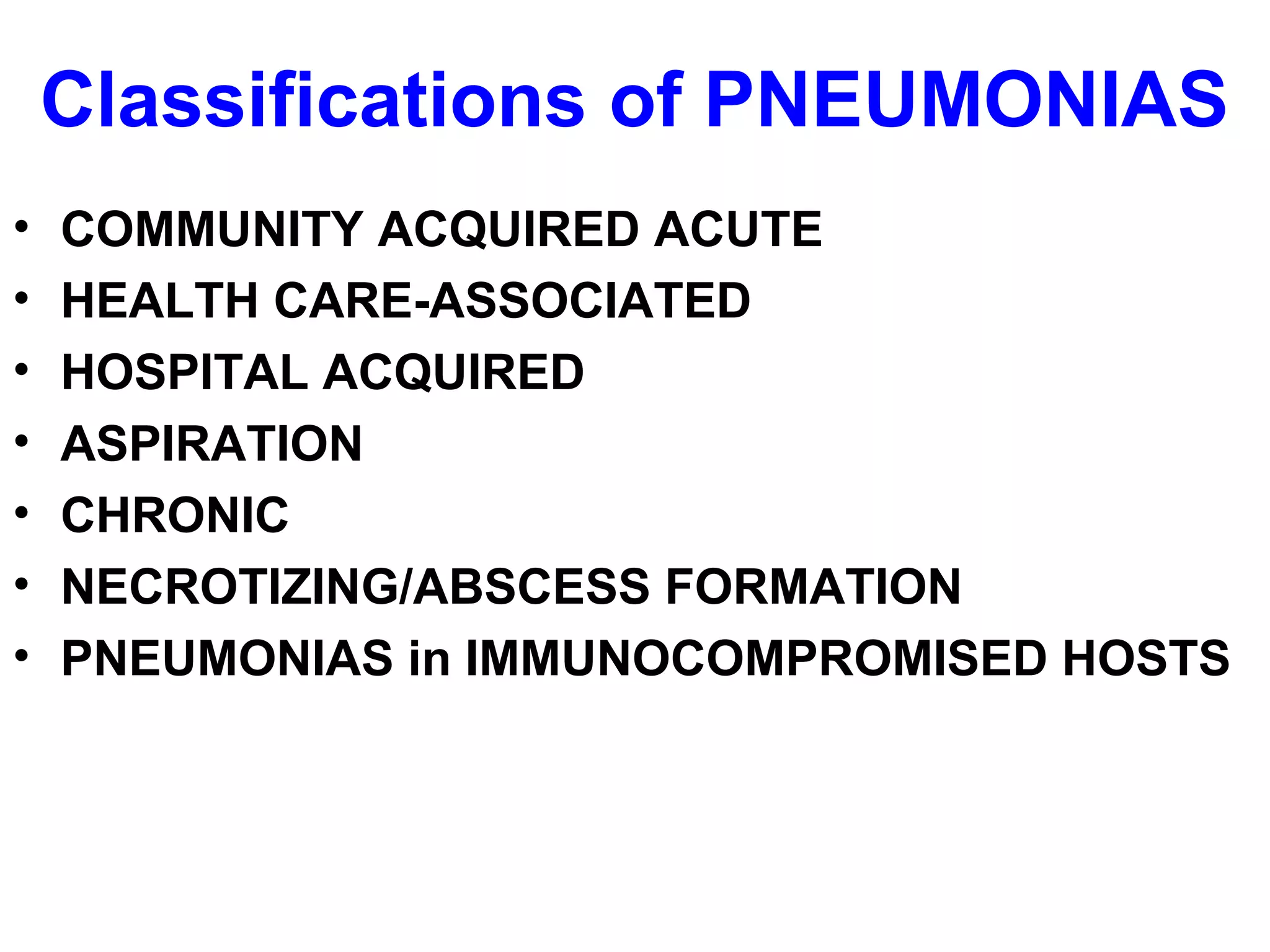 Pneumonia - Classification & Etiology | PPT