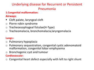 Recurrent or Persistent Pneumonia | PPTX
