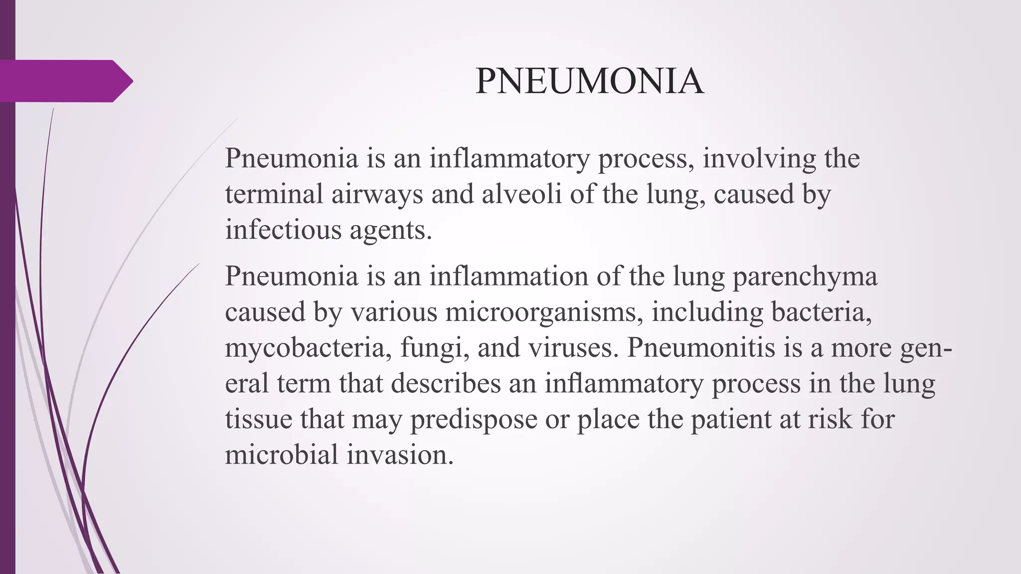 Pneumonia respiratory system disorder | PPTX