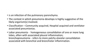 Pneumonia , definition, symptoms , treatment | PPT